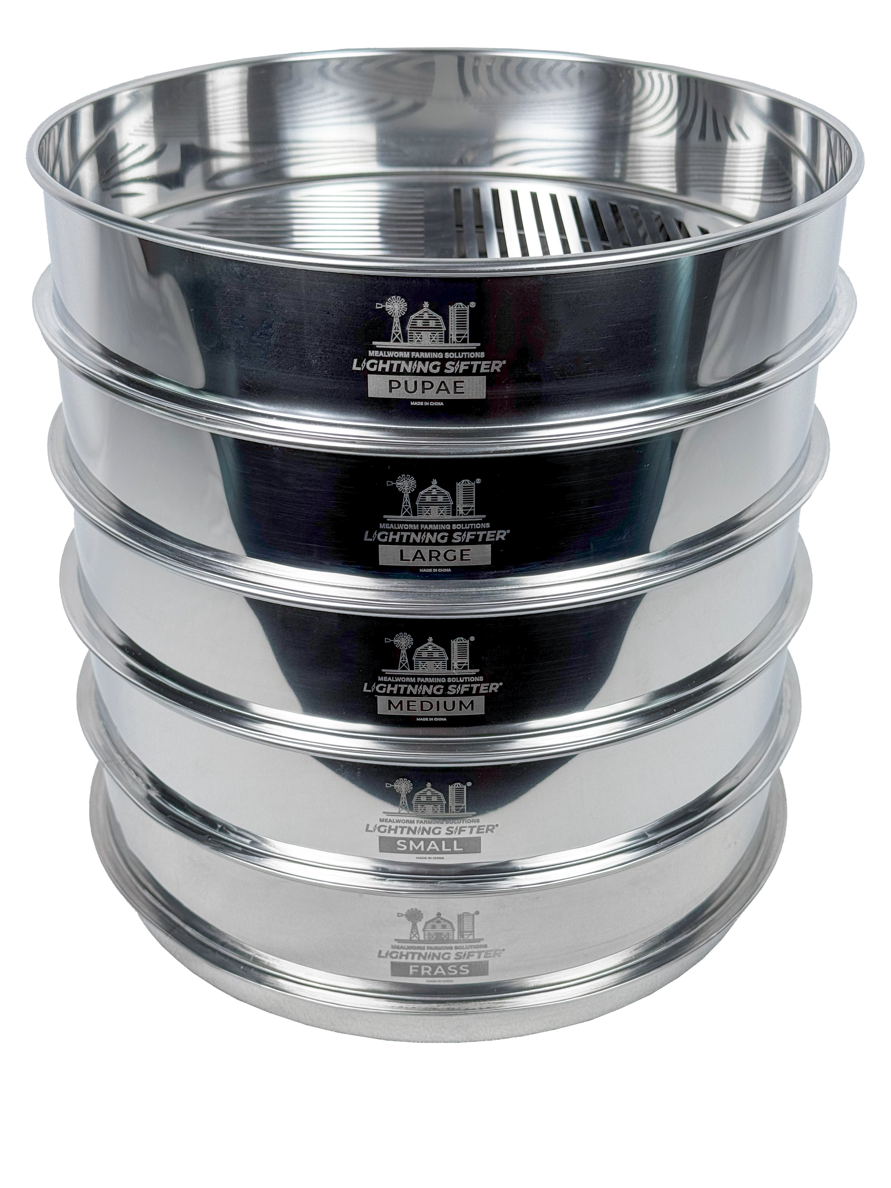 Bundled D-11 LIGHTNING SIFTER™ Pan Sifters (2nd Gen) – Mealworm Farming ...